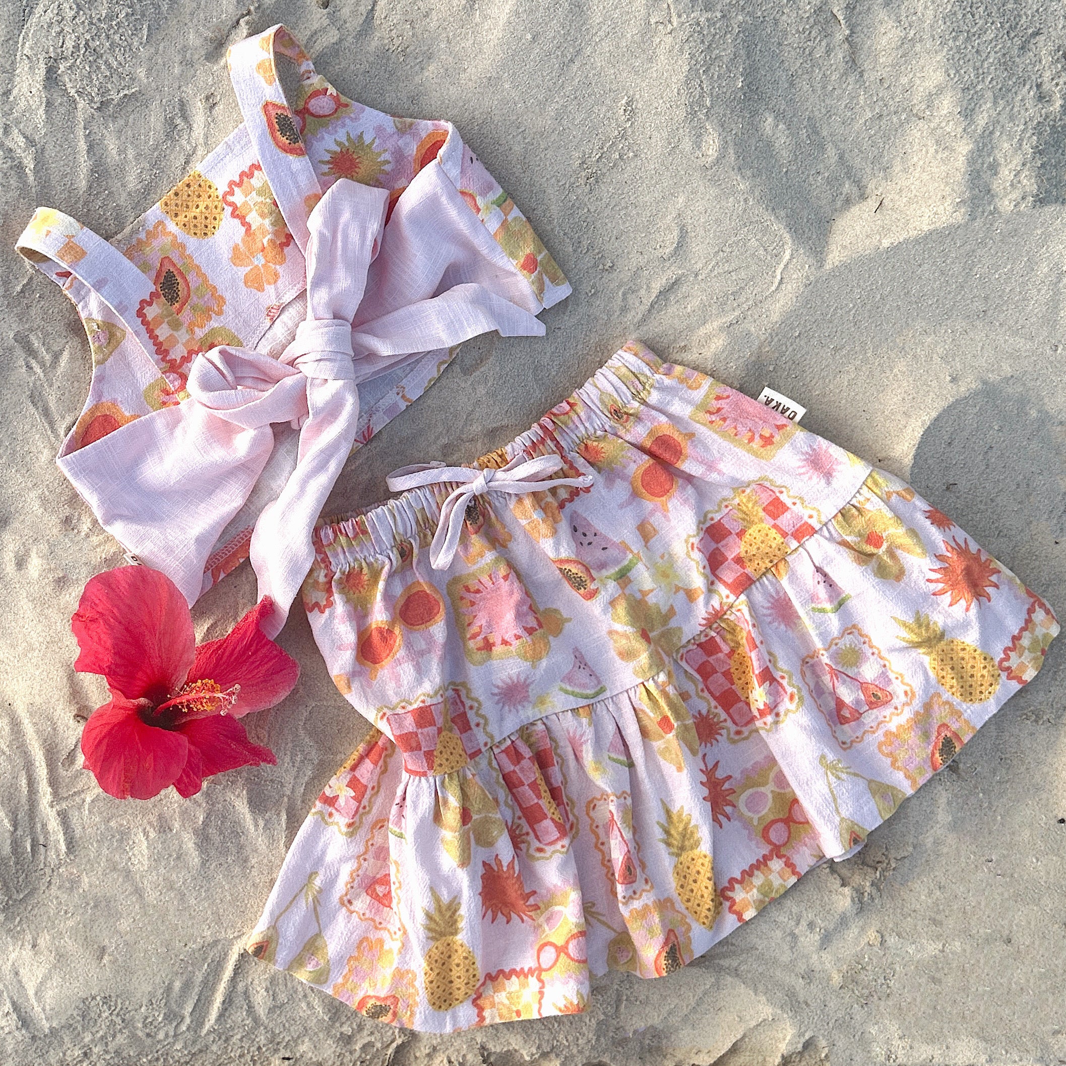 Taste The Sunshine Linen Set - Pink/Multi – Oaka Store