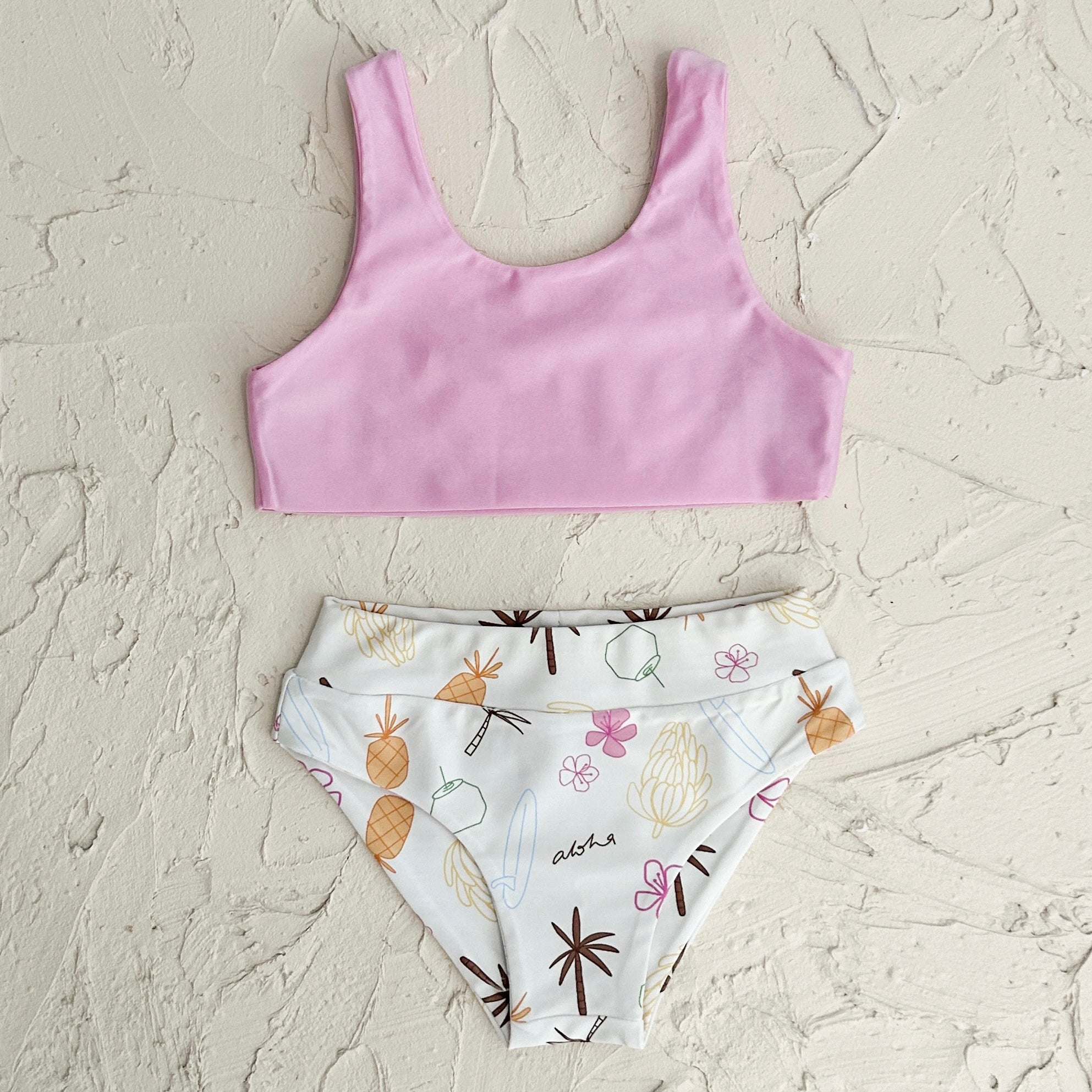 Aloha Two Piece - Pink/Multi – Oaka Store